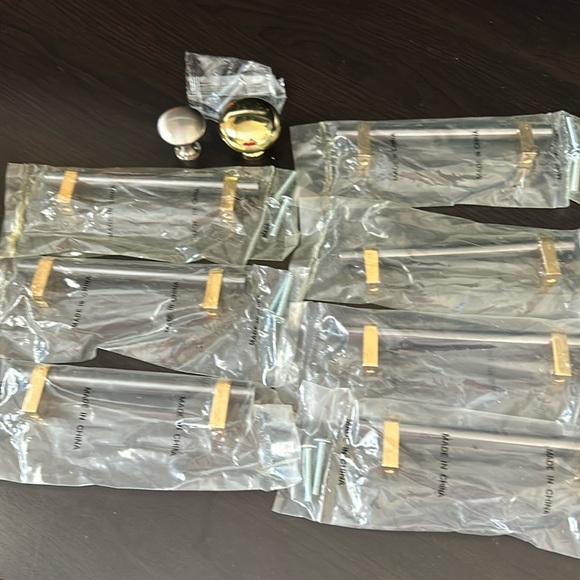 Other | 7 Gun Metal And Brass Cabinet Pulls | Poshmark
